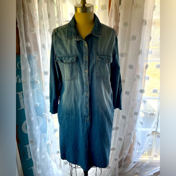 Route 66 | Dresses | Route 66 Denim Long Sleeve Dress | Poshmark